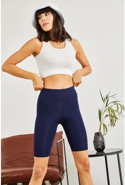 Sortee Kadın Biker Uzun Kemerli Toplayıcı Parlak Disko Tayt