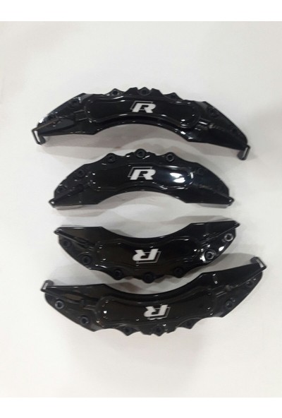 Universal Volkswagen R Fren Kaliper Kapağı 4 Adet R Siyah Universal Volkswagen R Fren Kaliper Kapağı 4 Adet R Siyah
