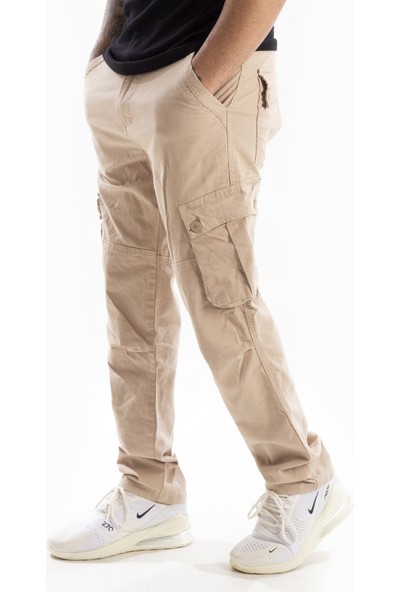 Deepsea Bej Cepli Geniş Kesim Mevsimlik Kargo Pantolon 1705421 Deepsea Bej Cepli Geniş Kesim Mevsimlik Kargo Pantolon 1705421