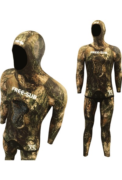 Free-Sub 5mm Yamamoto39 Saros Desen, Avcı Dalış Elbisesi, Dalgıç Kıyafeti