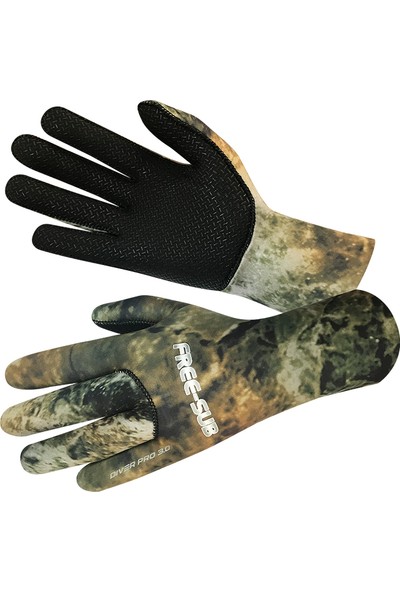 Free-Sub 3mm Diver Pro, Expert Multy Desen, Neopren Dalgıç Dalış Eldiveni