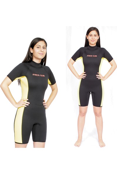 Free-Sub 3mm Kadın Shorty (Kısa) Dalış Elbisesi, Dalgıç Kıyafeti Free-Sub 3mm Kadın Shorty (Kısa) Dalış Elbisesi, Dalgıç Kıyafeti