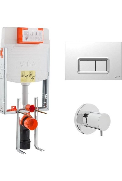 VitrA Gömme Rezervuar 3 Lü Set (Gömme Rez.+Buton+Stop Valfi) VitrA Gömme Rezervuar 3 Lü Set (Gömme Rez.+Buton+Stop Valfi)