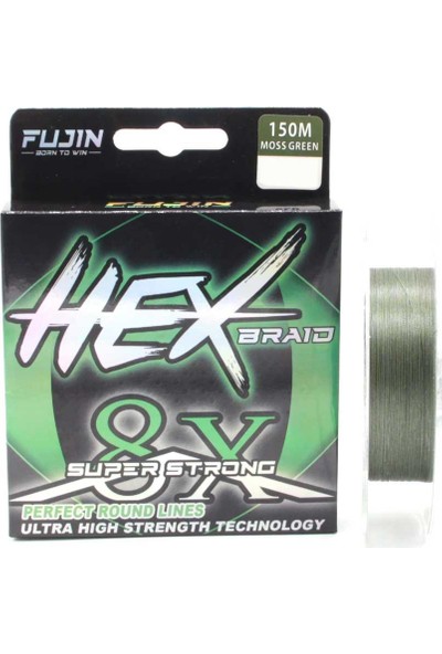Fujin Hex Braid X8 Moss Green Pe Ip Olta Misinası 150MT Fujin Hex Braid X8 Moss Green Pe Ip Olta Misinası 150MT