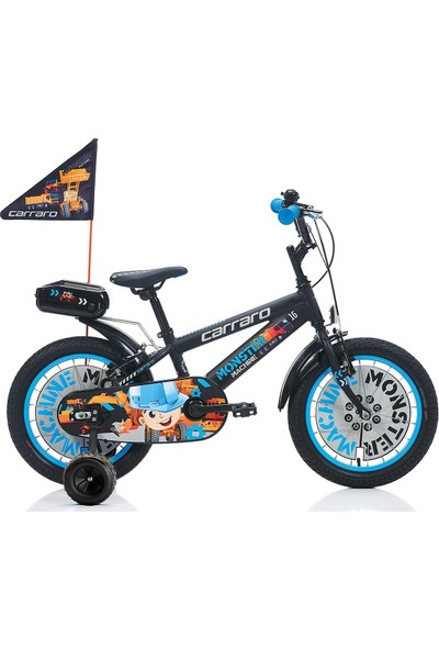 Carraro Monster Erkek Çocuk Bisikleti 220H V 16 Jant Siyah-Gri-Mavi Carraro Monster Erkek Çocuk Bisikleti 220H V 16 Jant Siyah-Gri-Mavi
