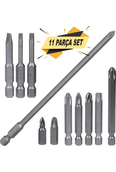 Matkap Bits Ucu Seti Vidalama Uçları Düz Yıldız Torx Uç Ph Pz 11 Parça Matkap Bits Ucu Seti Vidalama Uçları Düz Yıldız Torx Uç Ph Pz 11 Parça