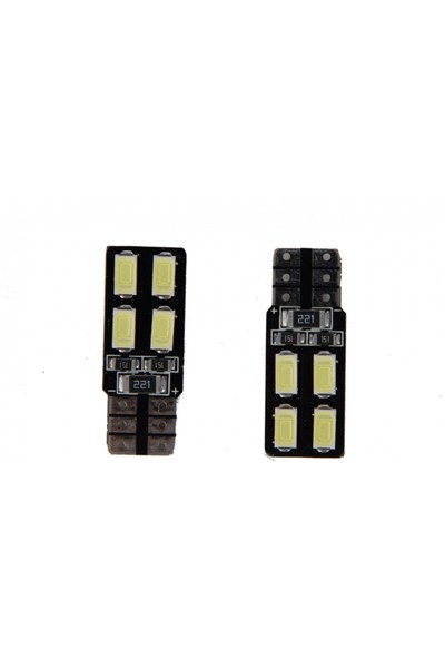 Otoban Tech Oto Park Plaka Tavan LED Ampul T10 Dipsiz 8 Ledli 12V Canbus Beyaz Otoban Tech Oto Park Plaka Tavan LED Ampul T10 Dipsiz 8 Ledli 12V Canbus Beyaz