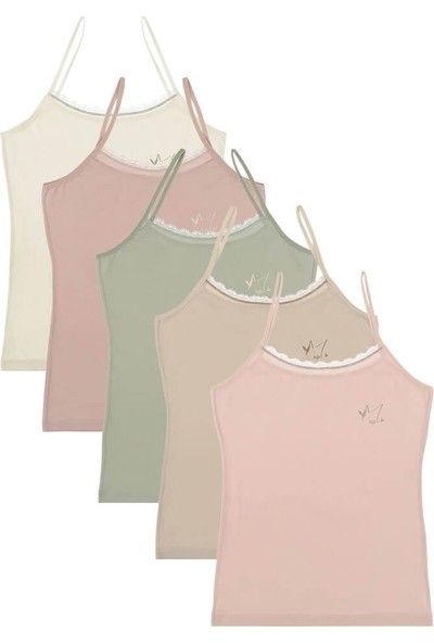 Donella 5'li Renkli Kadın Atlet - 2371KY Donella 5'li Renkli Kadın Atlet - 2371KY