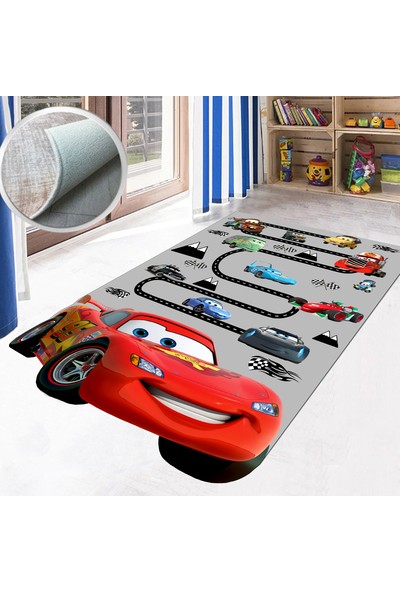 Birkilim Araba Desenli Çocuk Halı sı DOTHT837 40 x 60 cm Birkilim Araba Desenli Çocuk Halı sı DOTHT837 40 x 60 cm