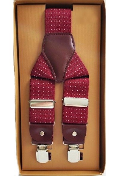 Başkent Çanta Bordo Puantiyeli Pantolon Askısı Başkent Çanta Bordo Puantiyeli Pantolon Askısı
