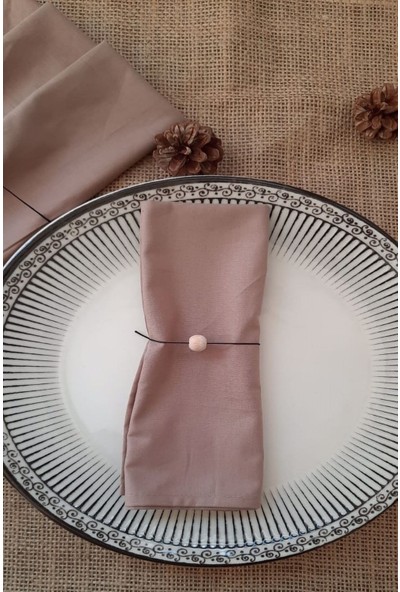 E-Sanat Evi 4'lü Taş Rengi Organik Kumaş Servis Sunum Peçetesi E-Sanat Evi 4'lü Taş Rengi Organik Kumaş Servis Sunum Peçetesi