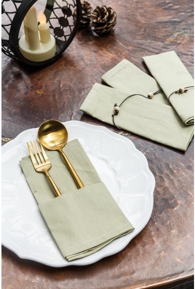 E-Sanat Evi 6'lı Yeşil Organik Kumaş Servis Sunum Peçetesi E-Sanat Evi 6'lı Yeşil Organik Kumaş Servis Sunum Peçetesi