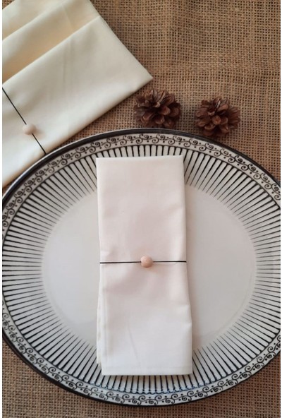 E-Sanat Evi 8'li Ekru Organik Kumaş Servis Sunum Peçetesi E-Sanat Evi 8'li Ekru Organik Kumaş Servis Sunum Peçetesi