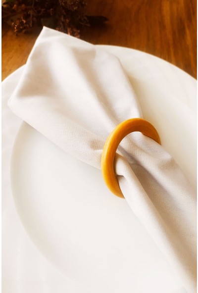 E-Sanat Evi 12'li Ham Işlenmemiş Halka Peçete Yüzüğü