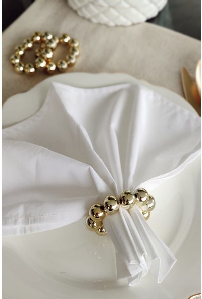 E-Sanat Evi 6'lı Parlak Boncuklu Peçete Yüzüğü