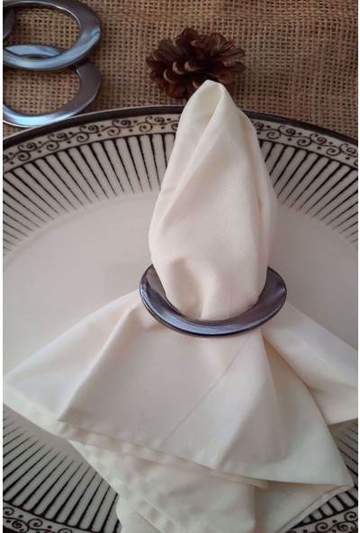 E-Sanat Evi 12 Adet Oval Gümüş Metal Peçete Yüzüğü E-Sanat Evi 12 Adet Oval Gümüş Metal Peçete Yüzüğü