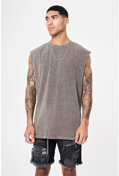 Soydance Oversize Basic Kolsuz Atlet Antrasit-Gri Soydance Oversize Basic Kolsuz Atlet Antrasit-Gri