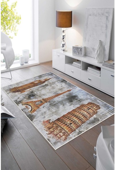 Colizon Dekoratif Yıkanabilir Kaymaz Tabanlı Çocuk Halısı