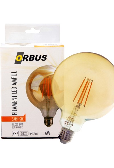 Orbus Flament LED Ampul Sarı Işık Orbus Flament LED Ampul Sarı Işık