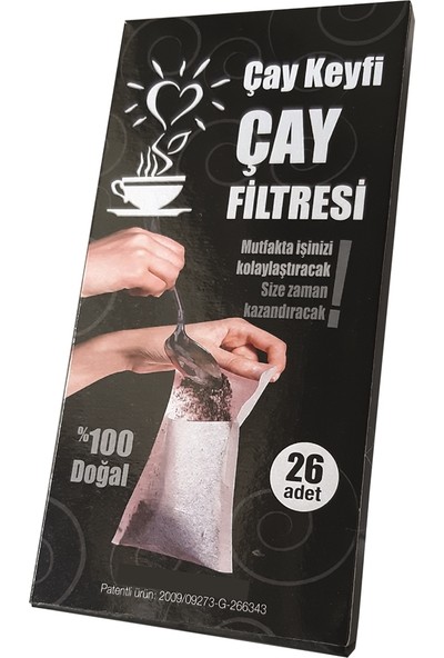 Premium Çay Demleme Poşeti (Çay Filtresi) Tekli Paket (26 Poşet)
