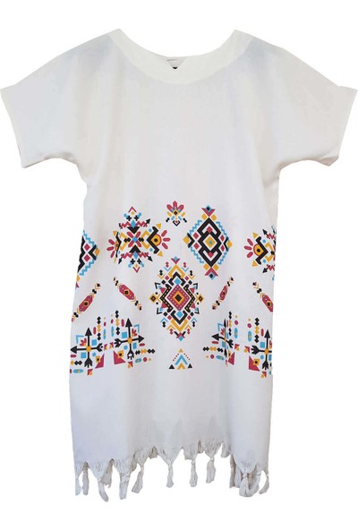 Bkmc Buldan Bezi Bambu Pareo Havuz Plaj Elbisesi Otantik