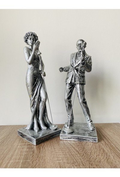MT Storium Jazzcı Kardeşler 2'li Özel Tasarım Kadın & Erkek Solist Biblo Gümüş MT Storium Jazzcı Kardeşler 2'li Özel Tasarım Kadın & Erkek Solist Biblo Gümüş