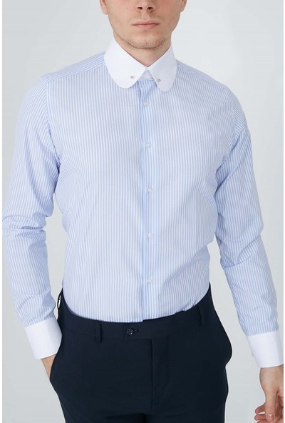 Fc Plus 2965 Manşetli Iğneli Bebe Yaka Gömlek