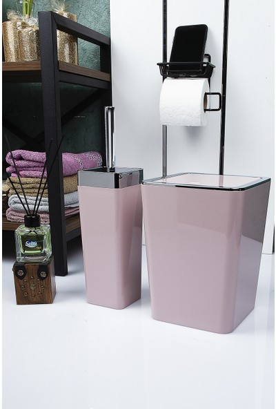 Vip Gross Banyo Takımı Seti Pembe 10 Parça Pembe