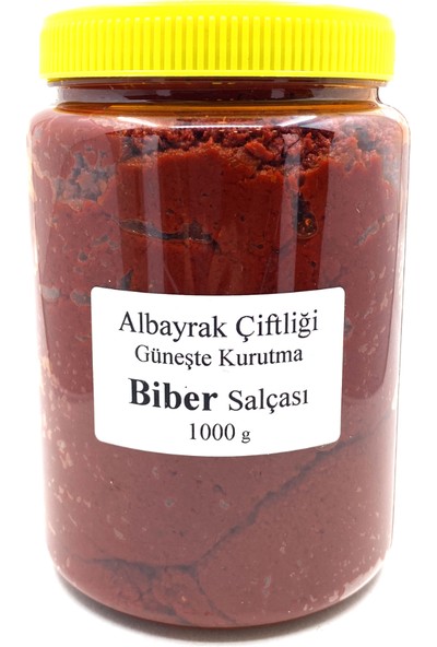 Albayrak Çiftliği Güneşte Kurutma Biber Salçası 1 kg Albayrak Çiftliği Güneşte Kurutma Biber Salçası 1 kg