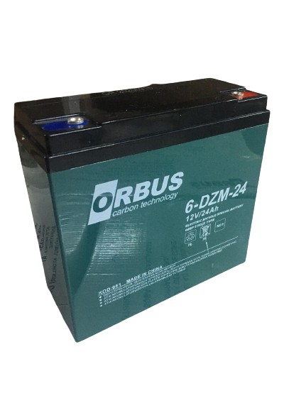 Orbus 12V 24AH Dik Elektrikli Bisiklet Jel Akü