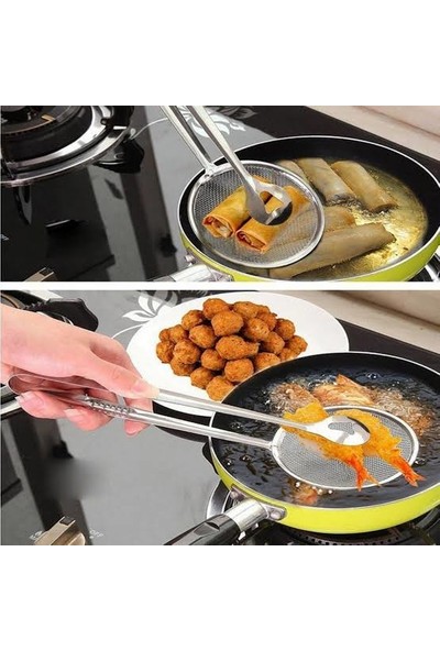 EbruliHomeArt Süzgeçli Kızartma ve Haşlama Maşası EbruliHomeArt Süzgeçli Kızartma ve Haşlama Maşası