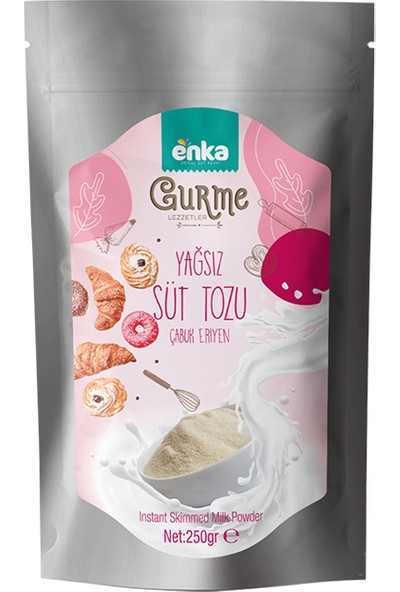 Enka Gurme Çabuk Eriyen Yağsız Süt Tozu 250 gr Enka Gurme Çabuk Eriyen Yağsız Süt Tozu 250 gr