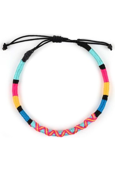 Bidüğüm Çok Renkli Örgü Halhal