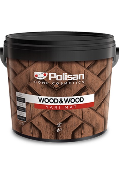 Polisan Wood&wood Antiaging Su Bazlı Yarımat Ahşap Verniği - Teak - 0,75 Lt Polisan Wood&wood Antiaging Su Bazlı Yarımat Ahşap Verniği - Teak - 0,75 Lt