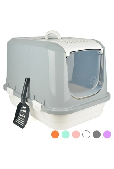 Flip Kapalı Lüx Kedi Tuvaleti Büyük Üstten Açılır Flip Kapalı Lüx Kedi Tuvaleti Büyük Üstten Açılır