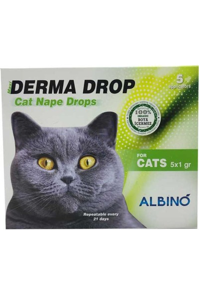 Albino Derma Drop Kedi Ense Damlası 5X1GR Albino Derma Drop Kedi Ense Damlası 5X1GR