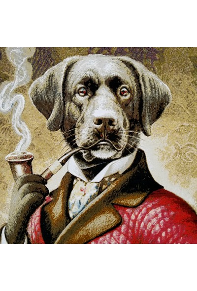 Niva Goblen Hayvan Serisi-10 Dokuma Goblen Kumaş-Köpek Bey Niva Goblen Hayvan Serisi-10 Dokuma Goblen Kumaş-Köpek Bey