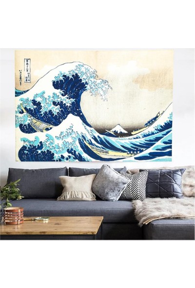 Touzmoda Katsushika Hokusai The Great Wave Duvar Halısı