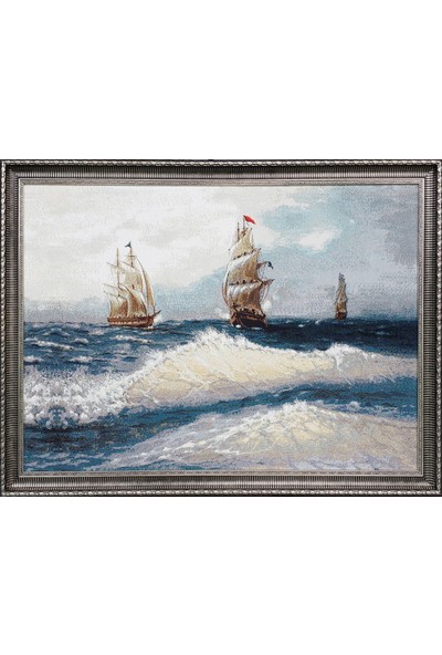 Niva Goblen Manzara Serisi-15 Dokuma Goblen Kumaş-Deniz Manzarası Niva Goblen Manzara Serisi-15 Dokuma Goblen Kumaş-Deniz Manzarası