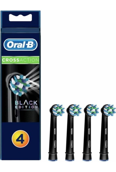 Oral-B Cross Action Black Edition Siyah 4'Lü Diş Fırçası Yedek Başlık Oral-B Cross Action Black Edition Siyah 4'Lü Diş Fırçası Yedek Başlık