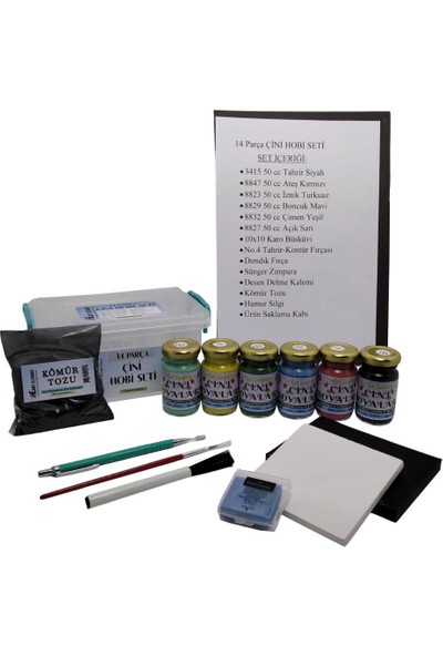 Ümraniye Hobi Sanat Çini Seramik Hobi Seti 14 Parça