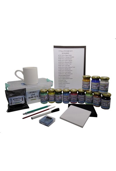Ümraniye Hobi Sanat Çini Seramik Hobi Seti 21 Parça