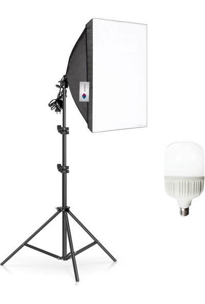 Deyatech Softbox 50 x 70 cm Tek Duylu Sürekli Video Işık Seti 6500 Kelvin Led Lamba Deyatech Softbox 50 x 70 cm Tek Duylu Sürekli Video Işık Seti 6500 Kelvin Led Lamba