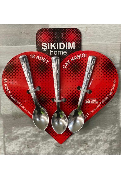 Şıkıdım Paslanmaz Çelik Çay Kaşığı 36 Adet