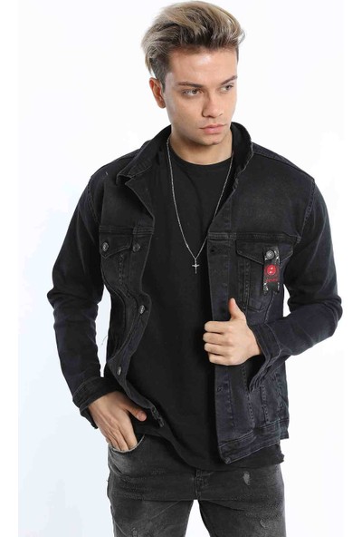 Zenet Jeans Erkek Slimfit Siyah Kot Ceket Zenet Jeans Erkek Slimfit Siyah Kot Ceket