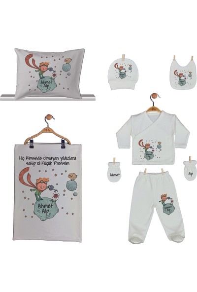 Pia Baby 2014 Isme Özel Küçük Prens Bebek Battaniye Zıbın Set