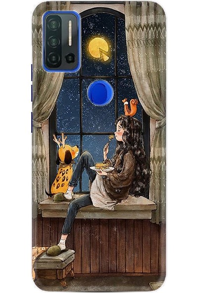 Kılıfland Reeder P13 Blue Max Pro Kılıf Desenli Silikon Kılıf Ananas Camera Glass 1358