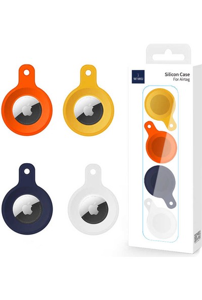 Fibaks Apple Airtag Uyumlu Kılıf 4'lü Paket Renkli Wiwu Anahtarlık Tam Koruma Yumuşak Silikon Fibaks Apple Airtag Uyumlu Kılıf 4'lü Paket Renkli Wiwu Anahtarlık Tam Koruma Yumuşak Silikon