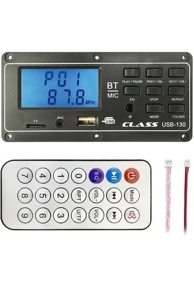 Class USB-130 Aux USB - Sd - Bluetooth Çevirici Kumandalı Class USB-130 Aux USB - Sd - Bluetooth Çevirici Kumandalı