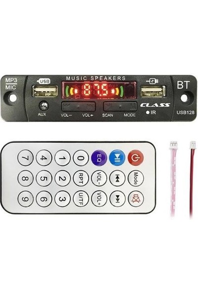 Class USB-128 Aux USB - Sd - Bluetooth Çevirici Kumandalı Class USB-128 Aux USB - Sd - Bluetooth Çevirici Kumandalı